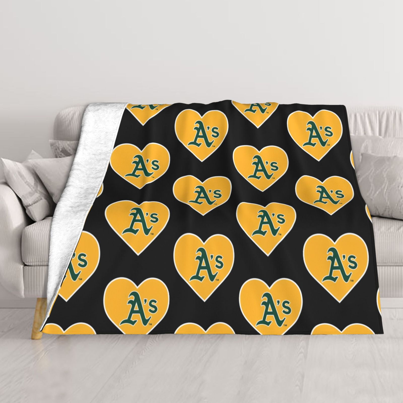 Athletics Air Conditioning Blanket Printing Baseball Team Logo ...