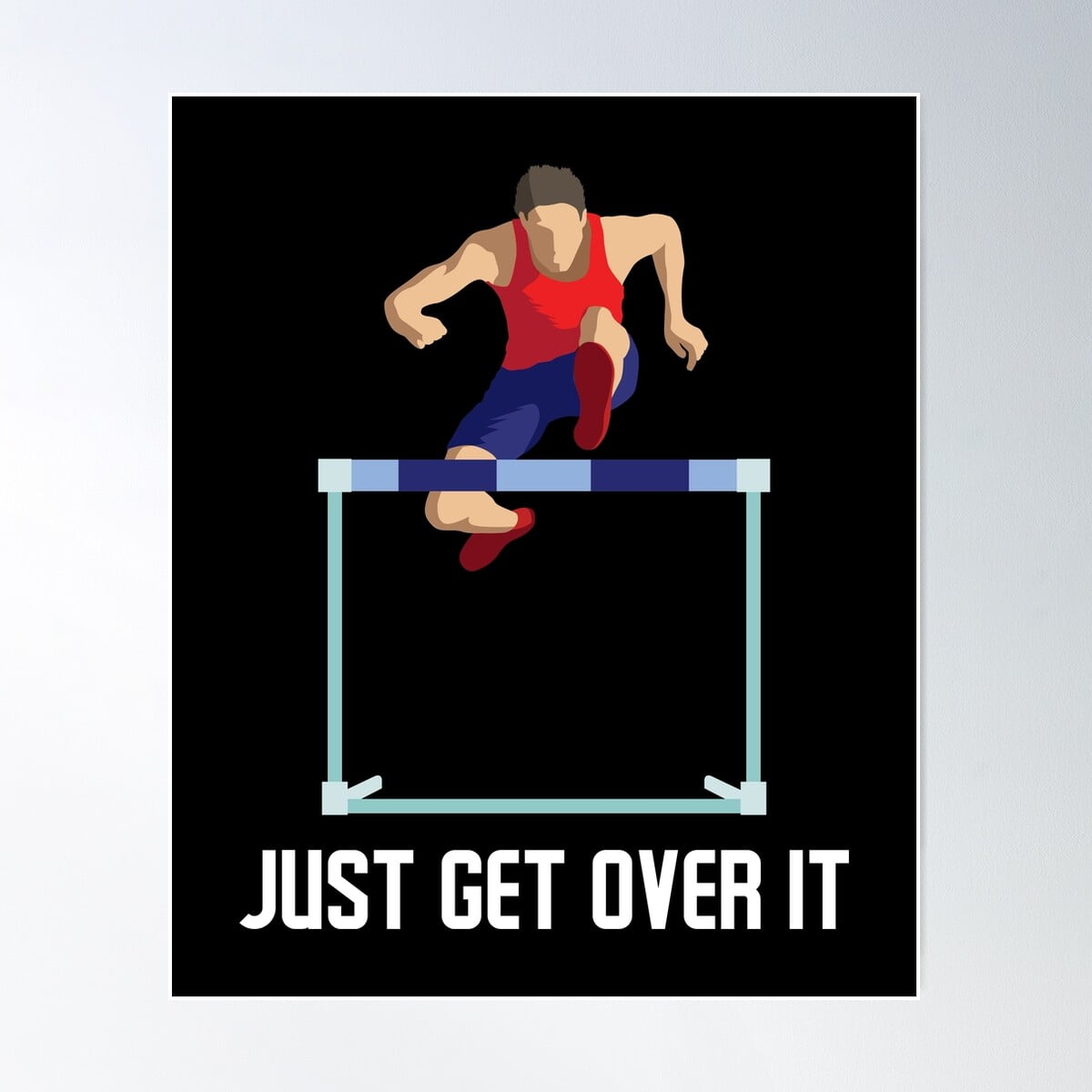 Athletics And Hurdles Poster Wall Art, Modern Wall Decor, 12x18 ...