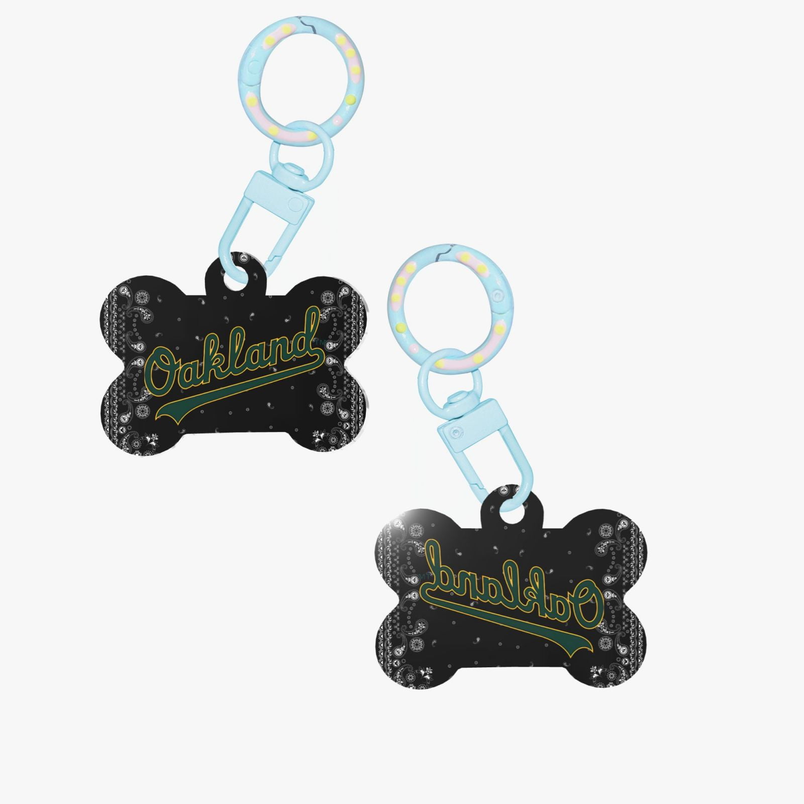 Athletics ‌Baseball Team Bone-shaped acrylic pet tags - Custom Baseball ...