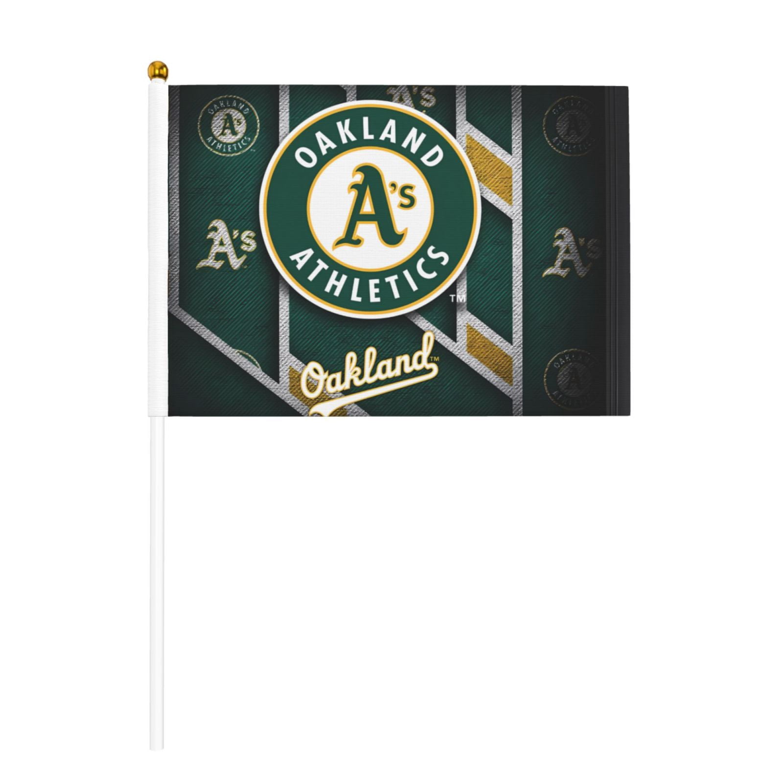Athletics Logo Printing Handheld Flag 10 Piece 5.5x8.2in Double Sided ...