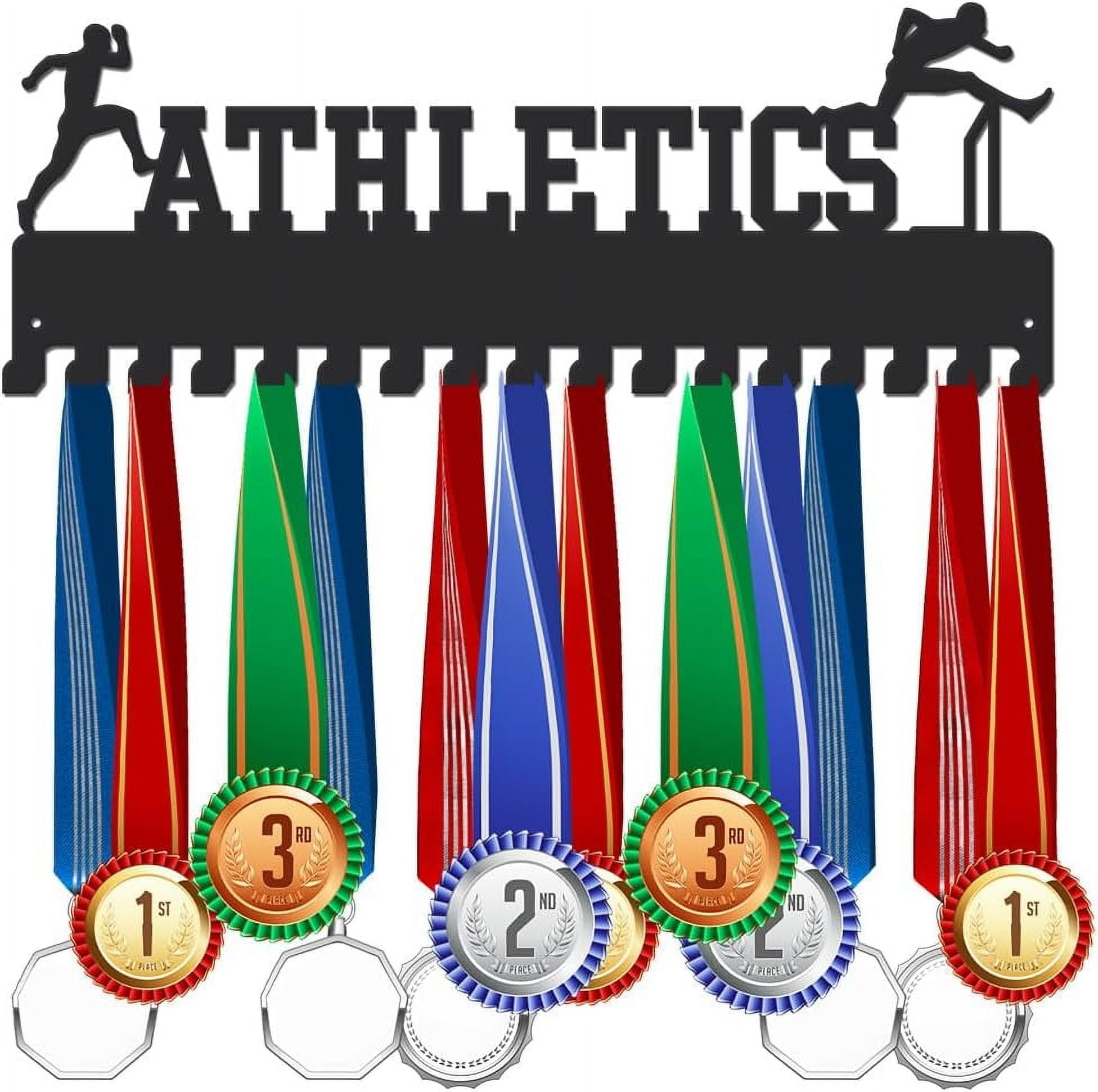 Athletics Metal Medal Hanger Display Sports Medal Holder with Hooks ...