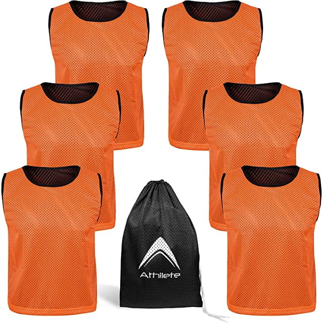 Athllete Set of 6 Reversible Jerseys Pinnies Basketball Soccer Training ...