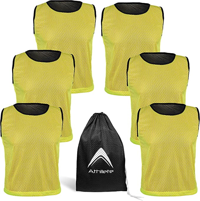 Athllete Set of 6 Reversible Jerseys Pinnies Training Vest Scrimmage ...