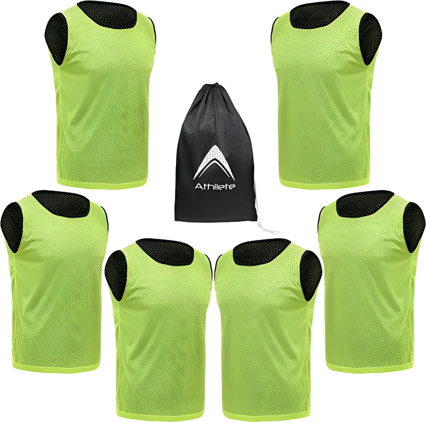 Athllete Set of 6 Reversible Jerseys Pinnies Training Vest Scrimmage ...
