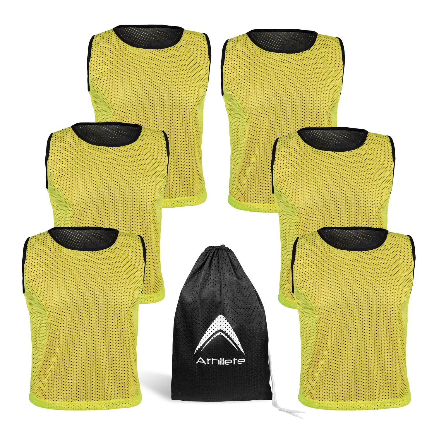 Athllete Set of 6 Reversible Pinnies Training Vest Scrimmage Practice ...