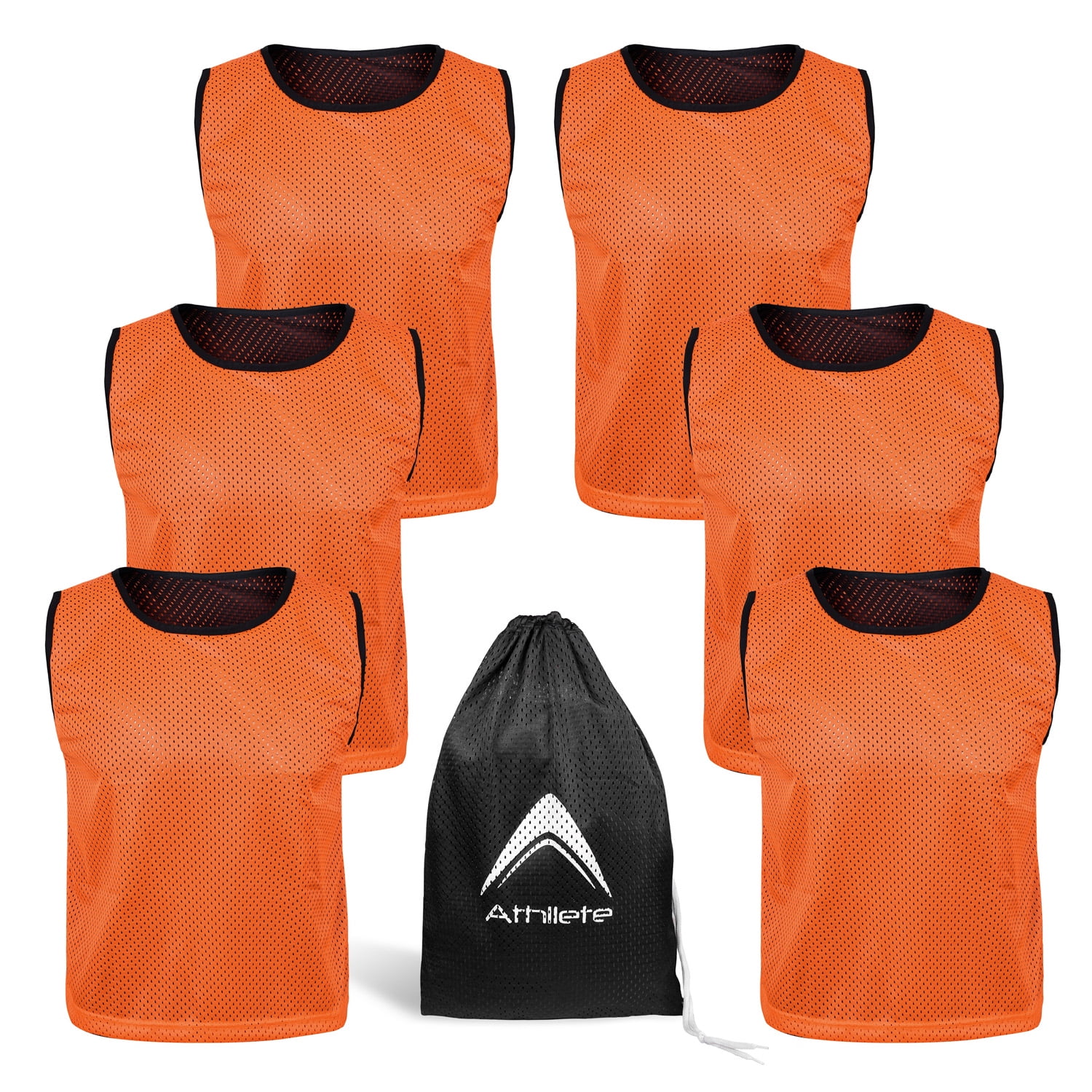 Athllete Set of 6 Reversible Pinnies Training Vest Scrimmage Vest ...