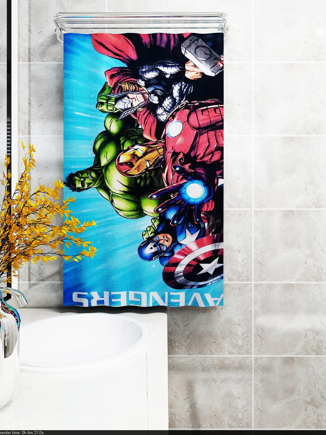 Athom Living Marvel Group 350 GSM 100 Cotton Kids Bath Towel 60x120 cm - Walmart.com