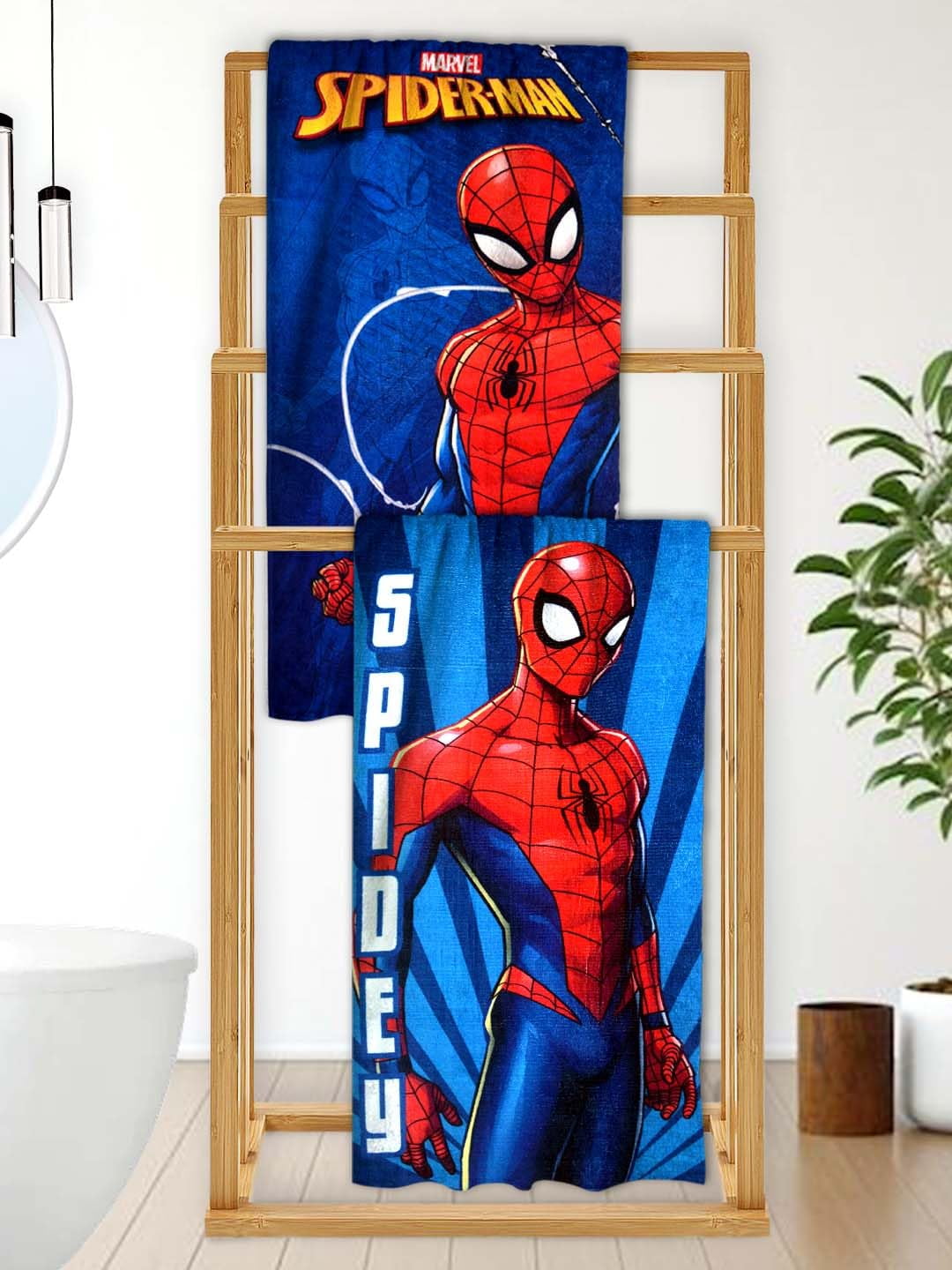 Athom Living Marvels Spiderman Themed Kids Bath Towel 60x120cm 350 GSM ...