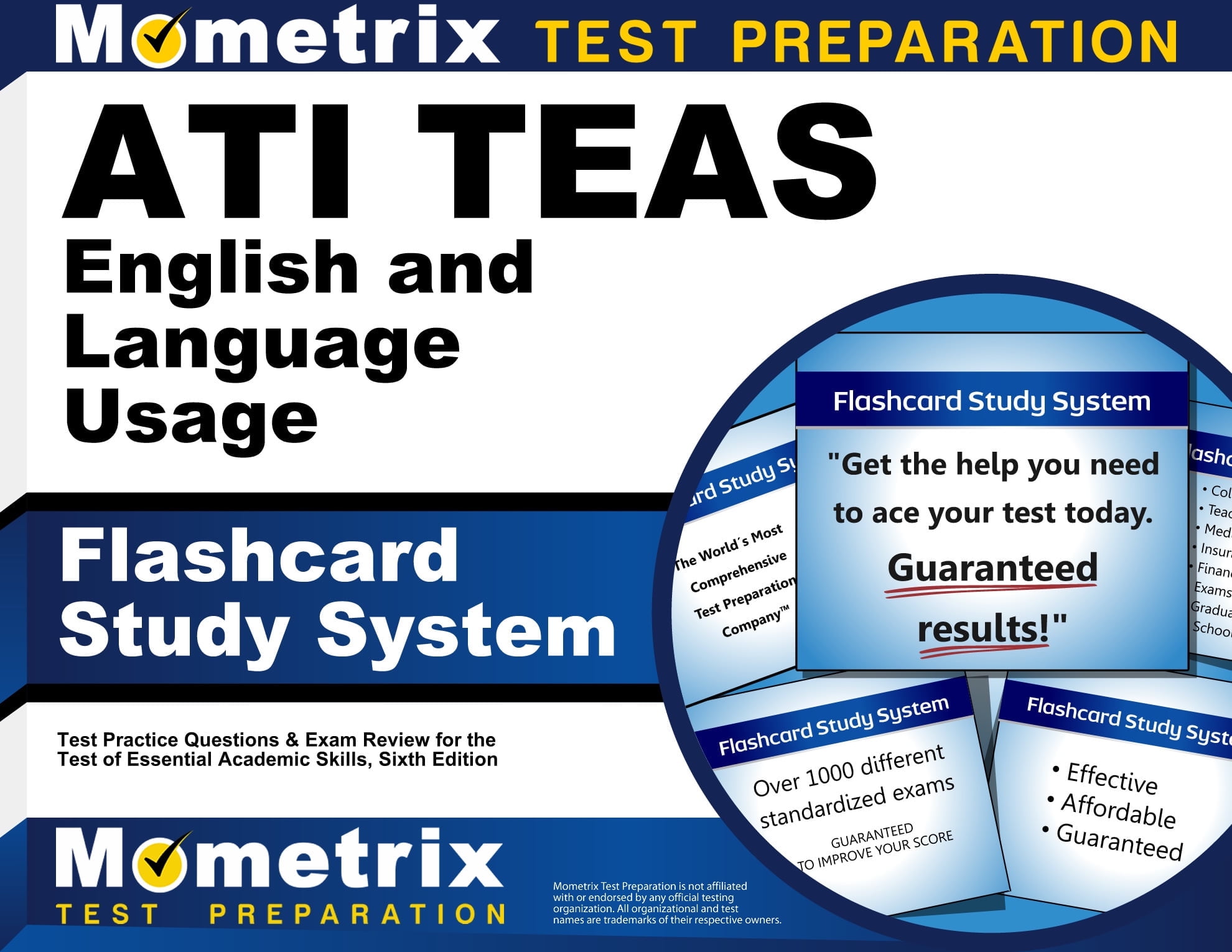 ATI TEAS English and Language Usage Flashcard Study System: TEAS 6 Test ...
