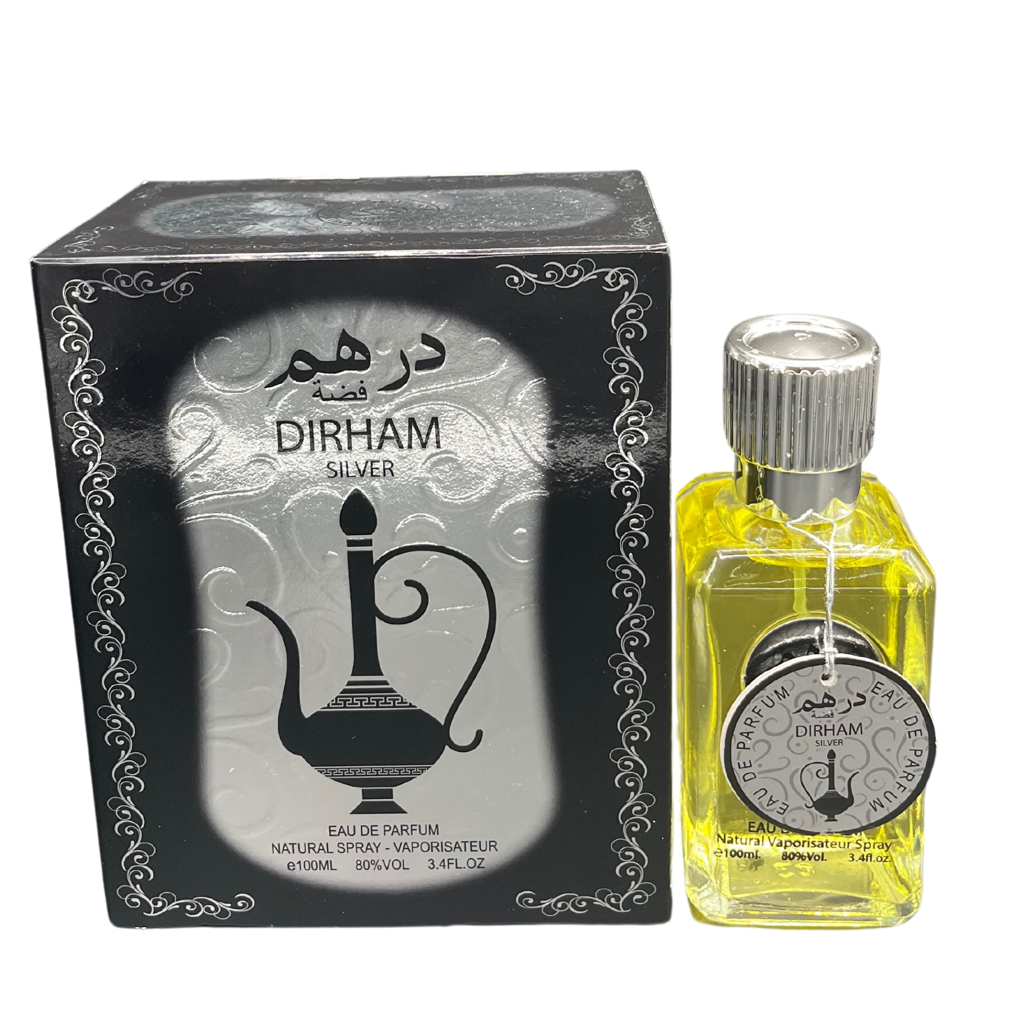 Atika Perfumes Dirham Silver for Men, EAU DE PARFUM, 100 ml درهم فضة ...