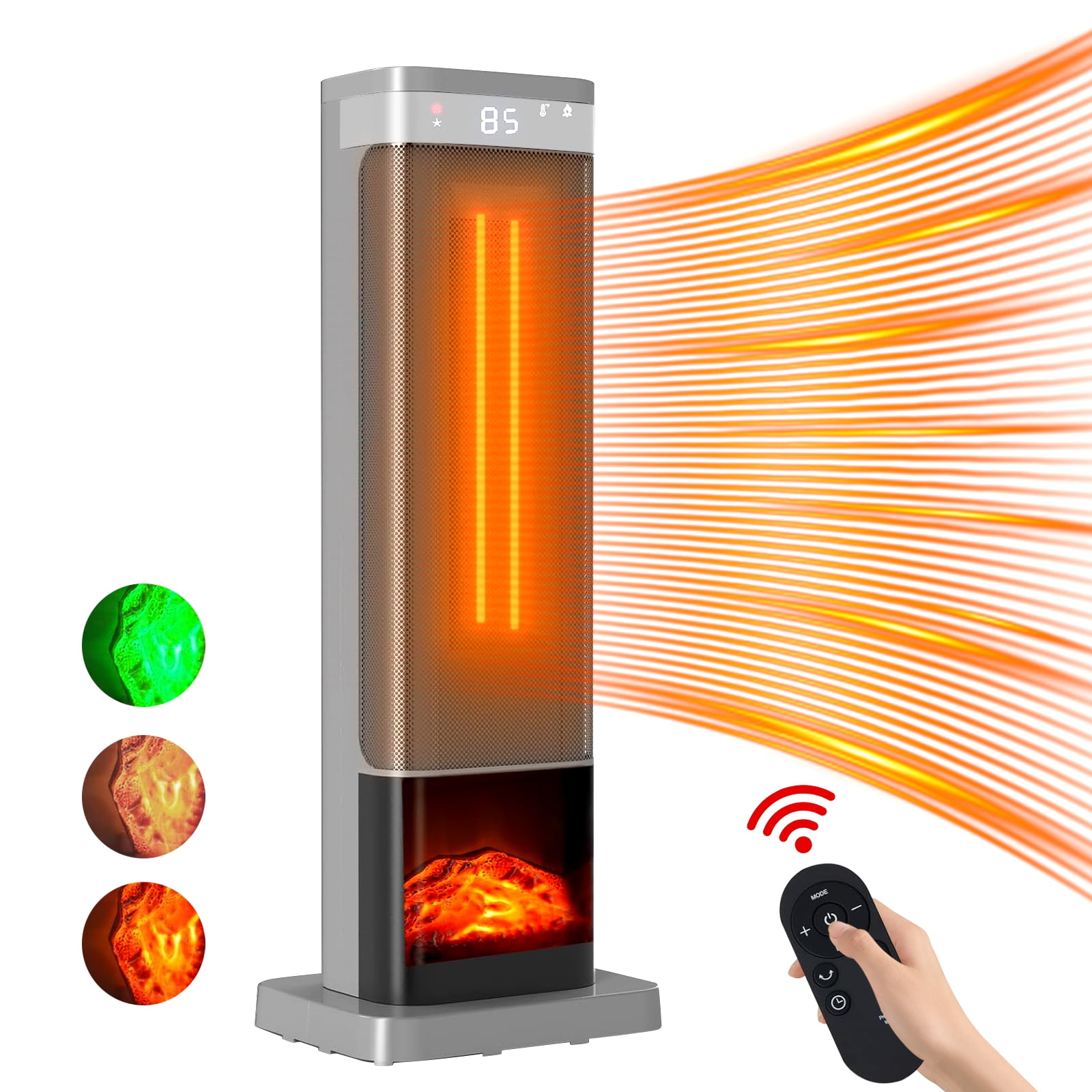 Atilioo 1500W Portable Space Heater, 23" Electric Heater with ...