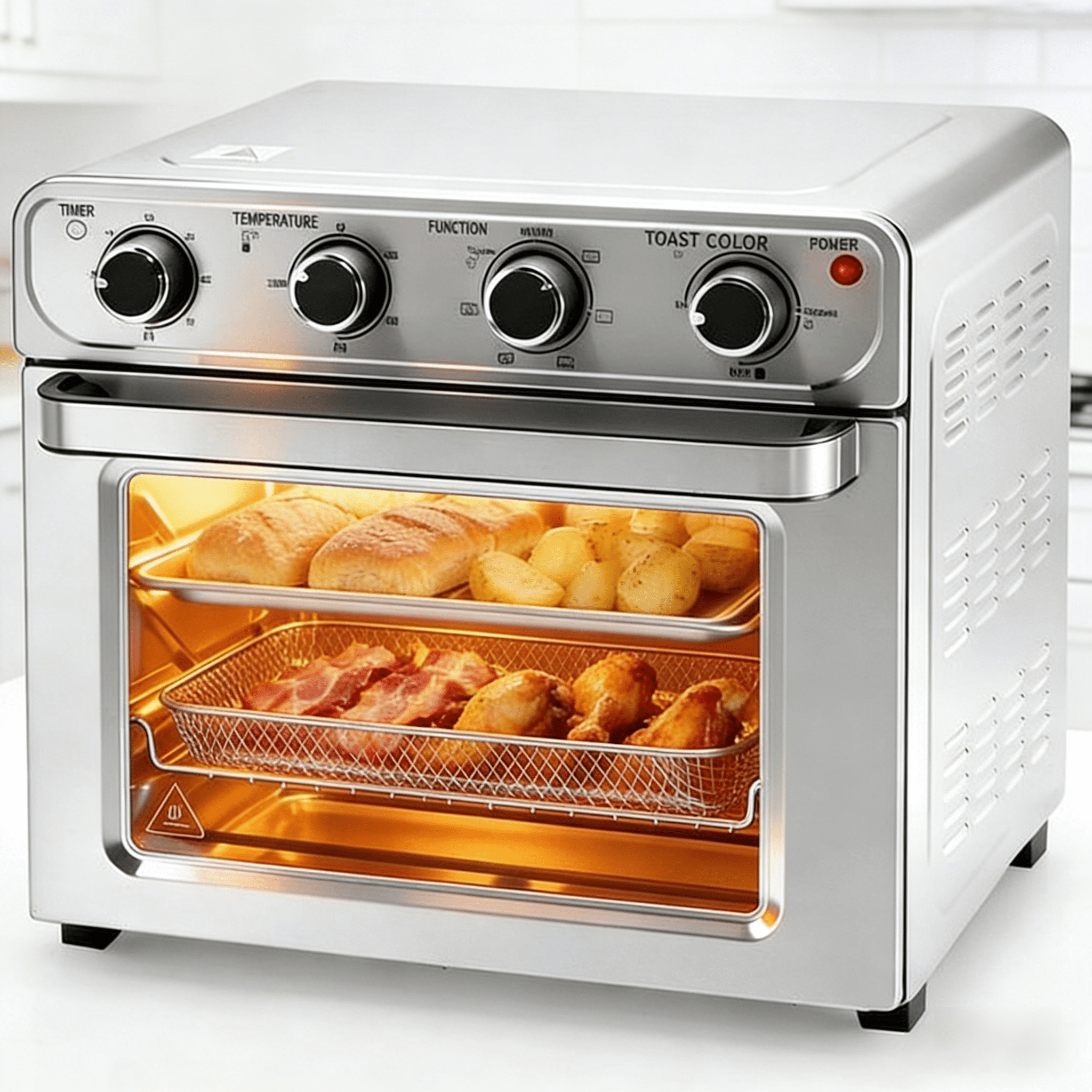 Atilioo 26QT Toaster Oven Air Fryer Combo, 1600W 5-in-1 Function ...