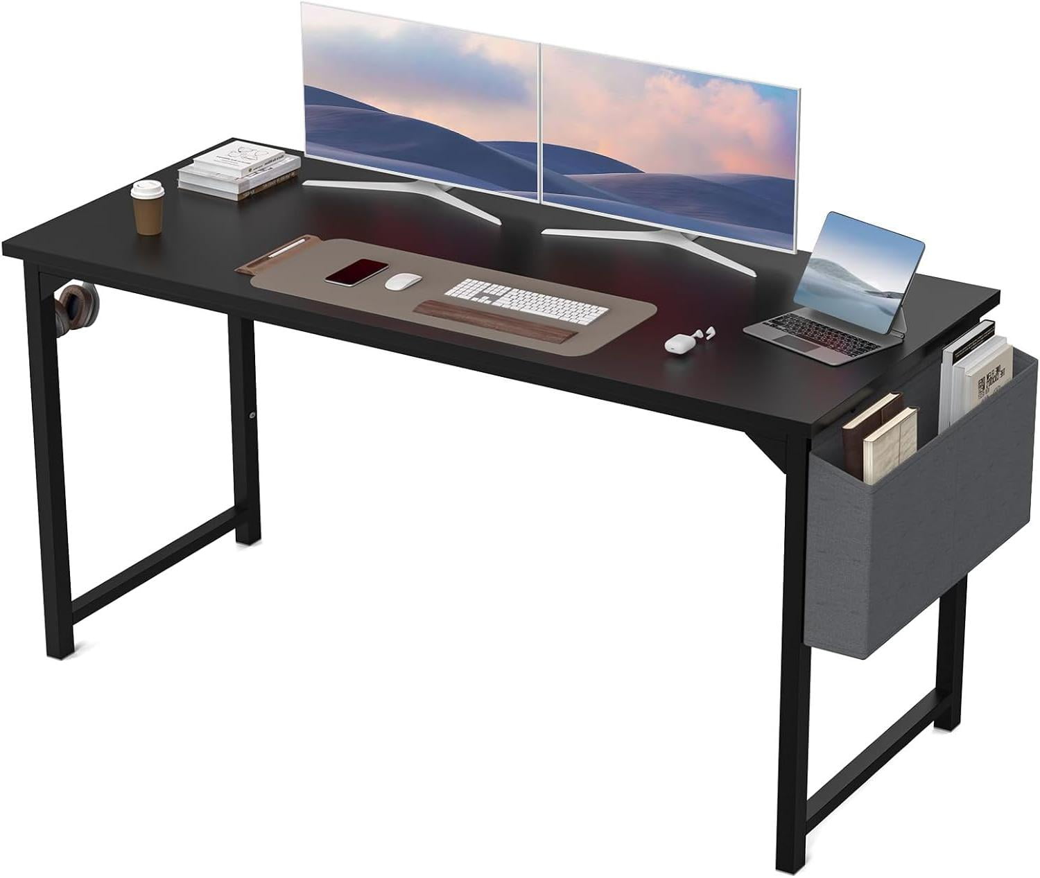 Atilioo 63" Executive Office Desk with Storage Bag & Iron Hook, Sturdy ...