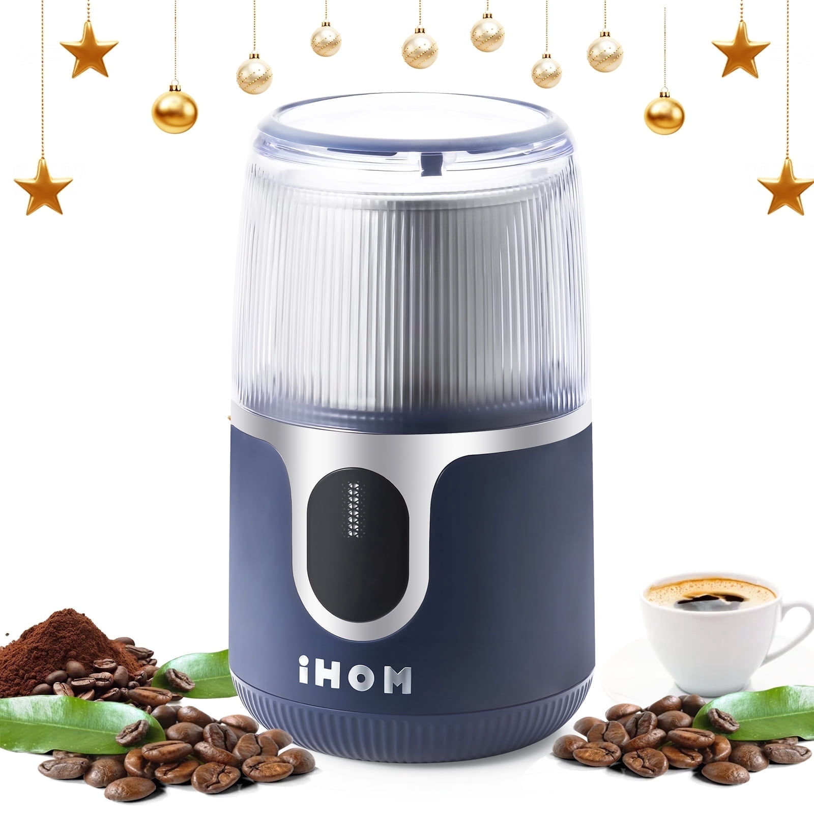 Atilioo Cordless Coffee Grinder, Electric Spice Herb Grinder, Stainless ...