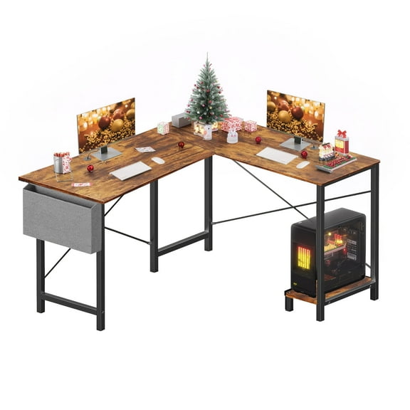 L Shaped Desk, 50-Inch Office Computer Gaming Desks Corner PC Table ...