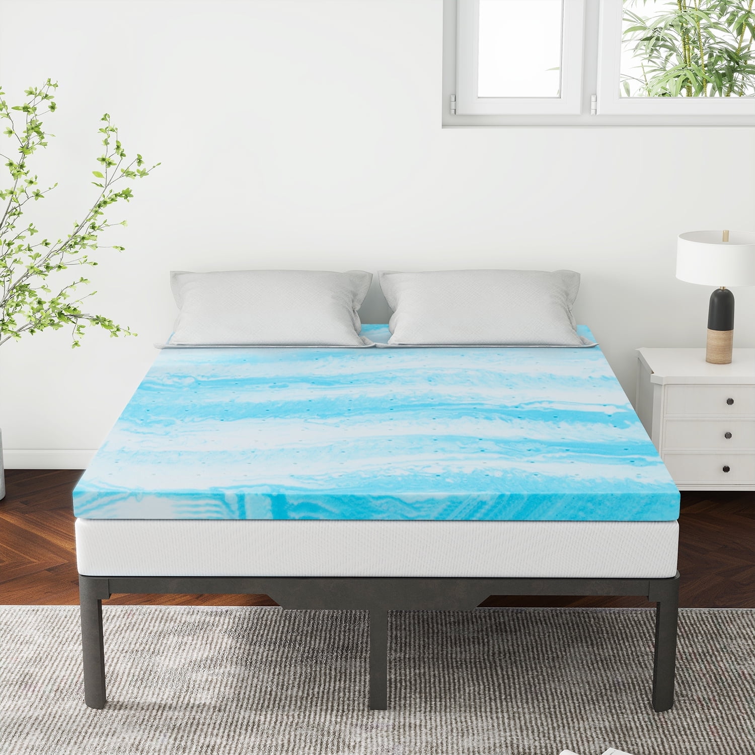 Atilioo Twin Mattress Topper – 2-Inch Gel Infused Memory Foam Pad for ...