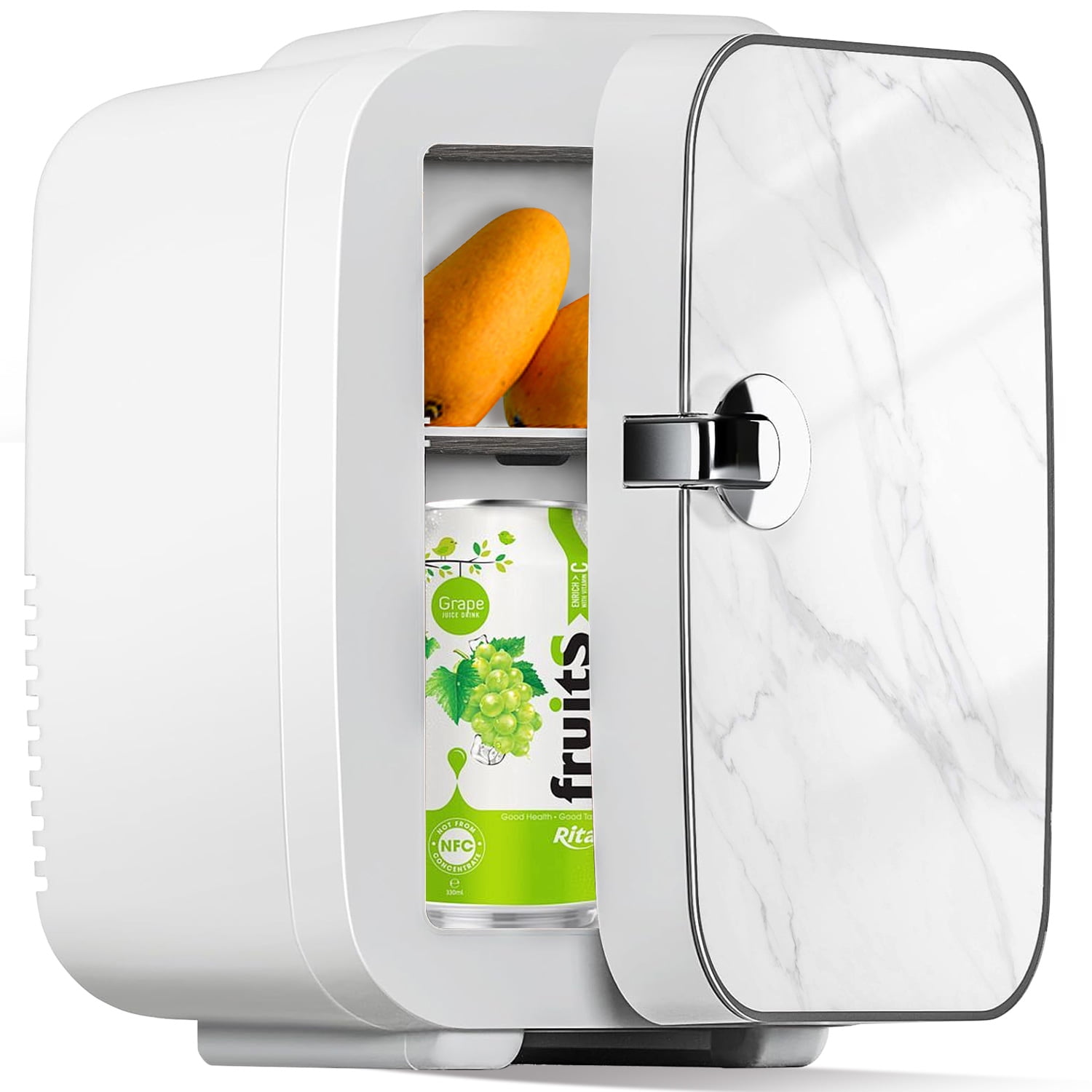 Atilioo Mini Fridge, 4 Liter/6 Can Compact Portable Cooler, Personal ...