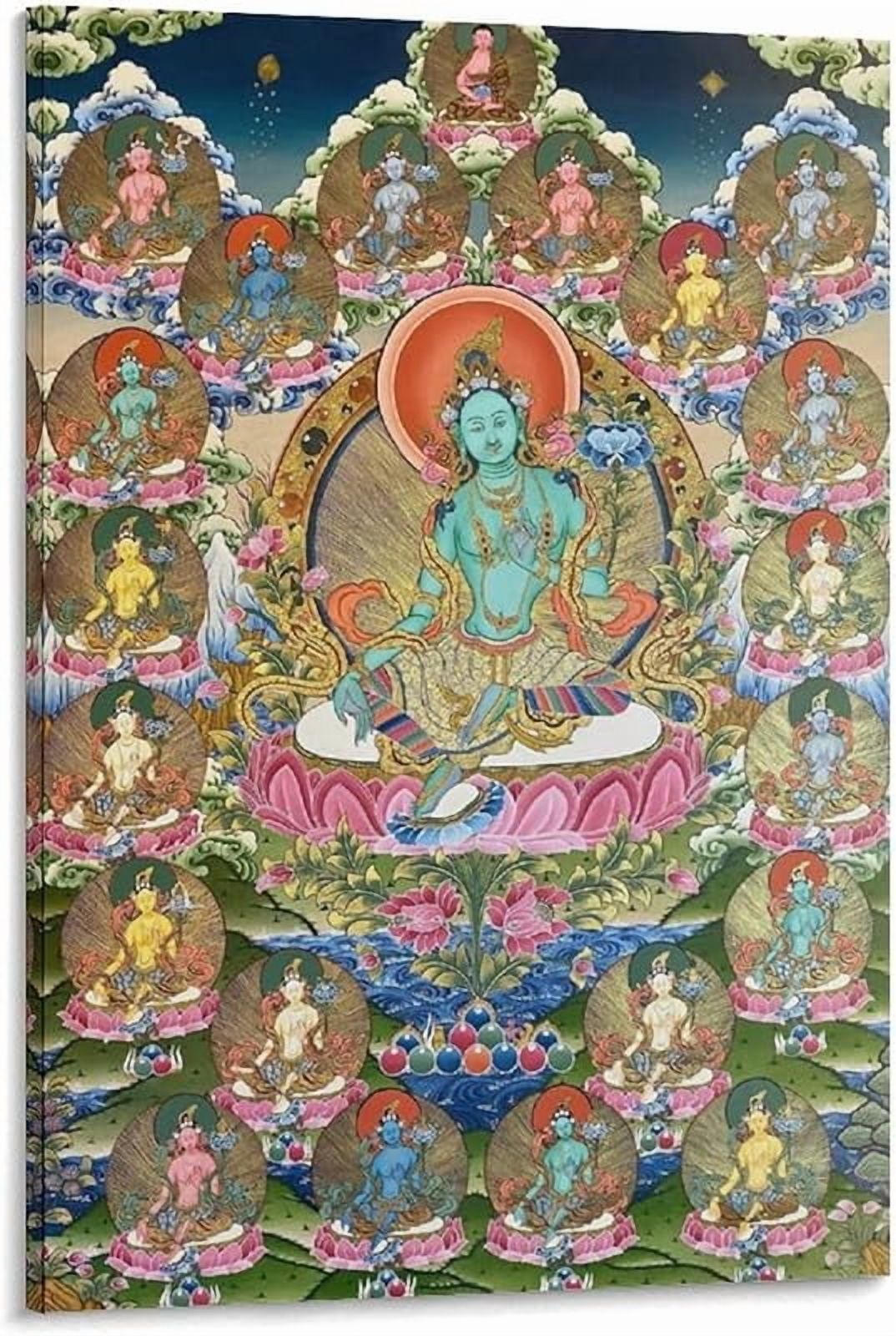 Atisha Traditional 21 Taras Thangka Prints Poster Artworks Picture ...