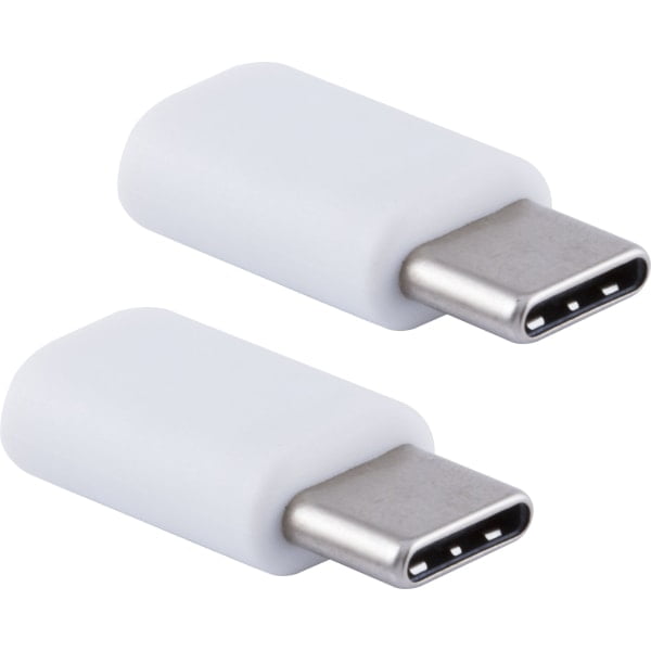 Ativa® USB-C to Micro USB Connector Adapter, 2 Pack, White, 36491 ...