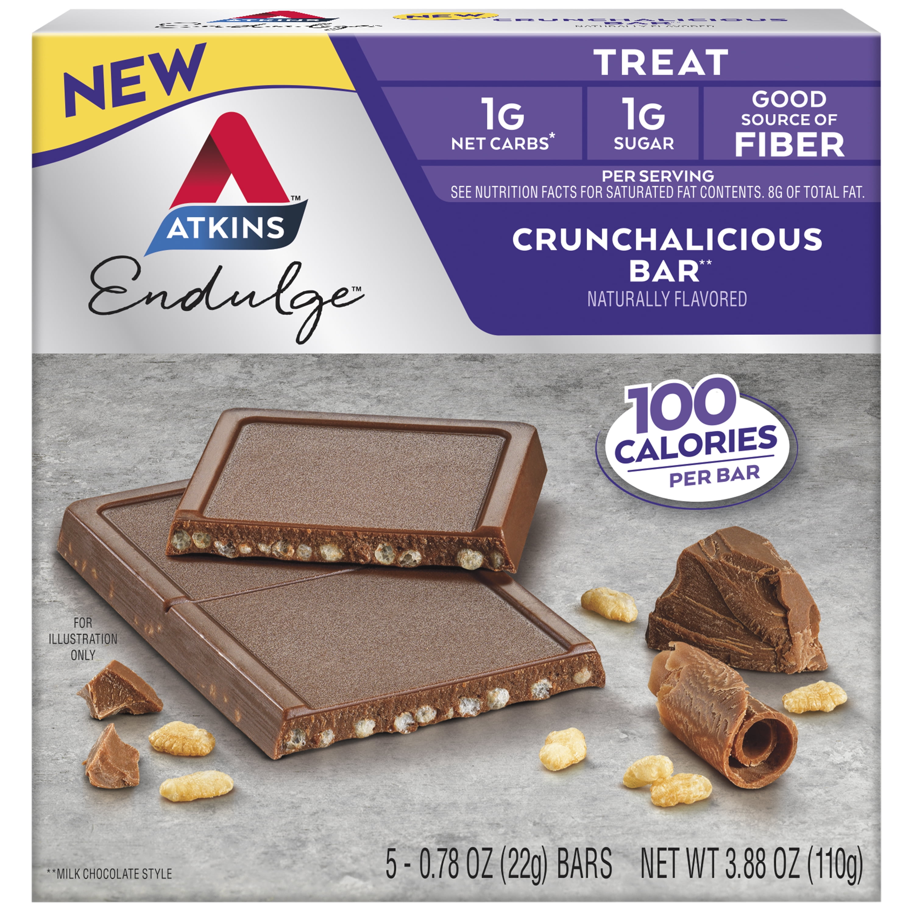 Atkins Endulge Treat, Keto Friendly, Crunchalicious Bar, Smart Snacking ...