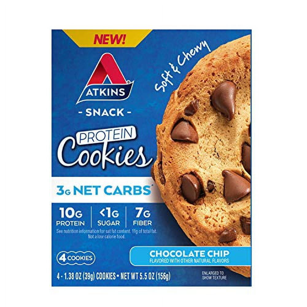 Atkins Protein Cookie Chocolate Chip, 4 Count - Walmart.com