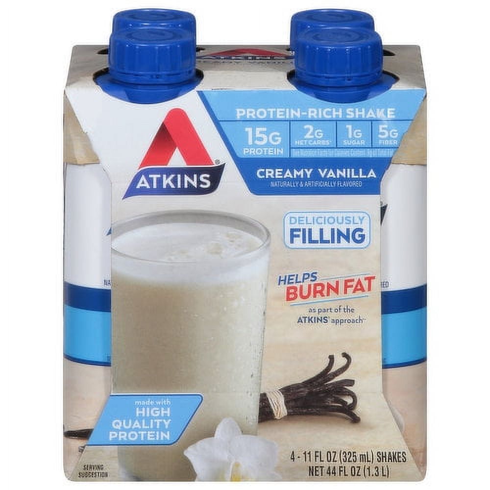 Atkins Shake Vanilla - 4-11 Fl. Oz. - Walmart.com
