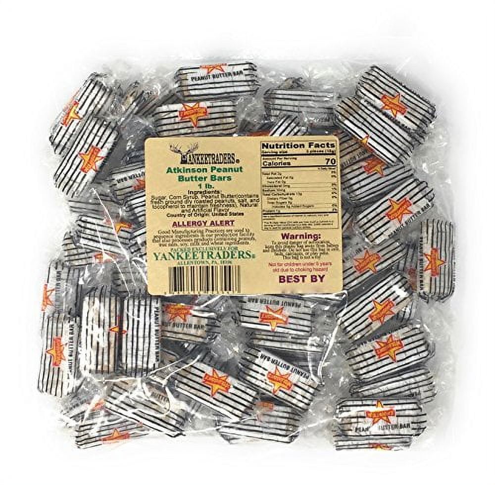 Atkinson Wrapped Bulk Candy Bars, Peanut Butter, 1 Pound - Walmart.com
