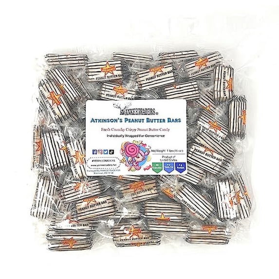 Atkinson Wrapped Bulk Candy Bars, Peanut Butter, 1 Pound - Walmart.com