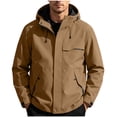 Atkumj Zip and Button Closure Rain Suits for Men Waterproof Trendy Zip ...