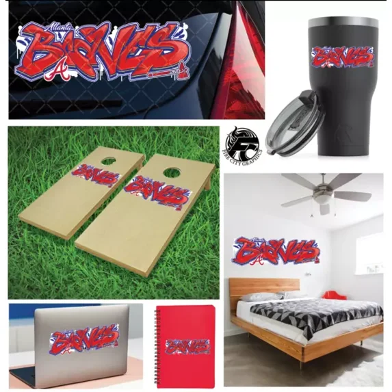 Atlanta Atlanta Baseball Team Sticker Decal Graffiti Car Truck Window ...