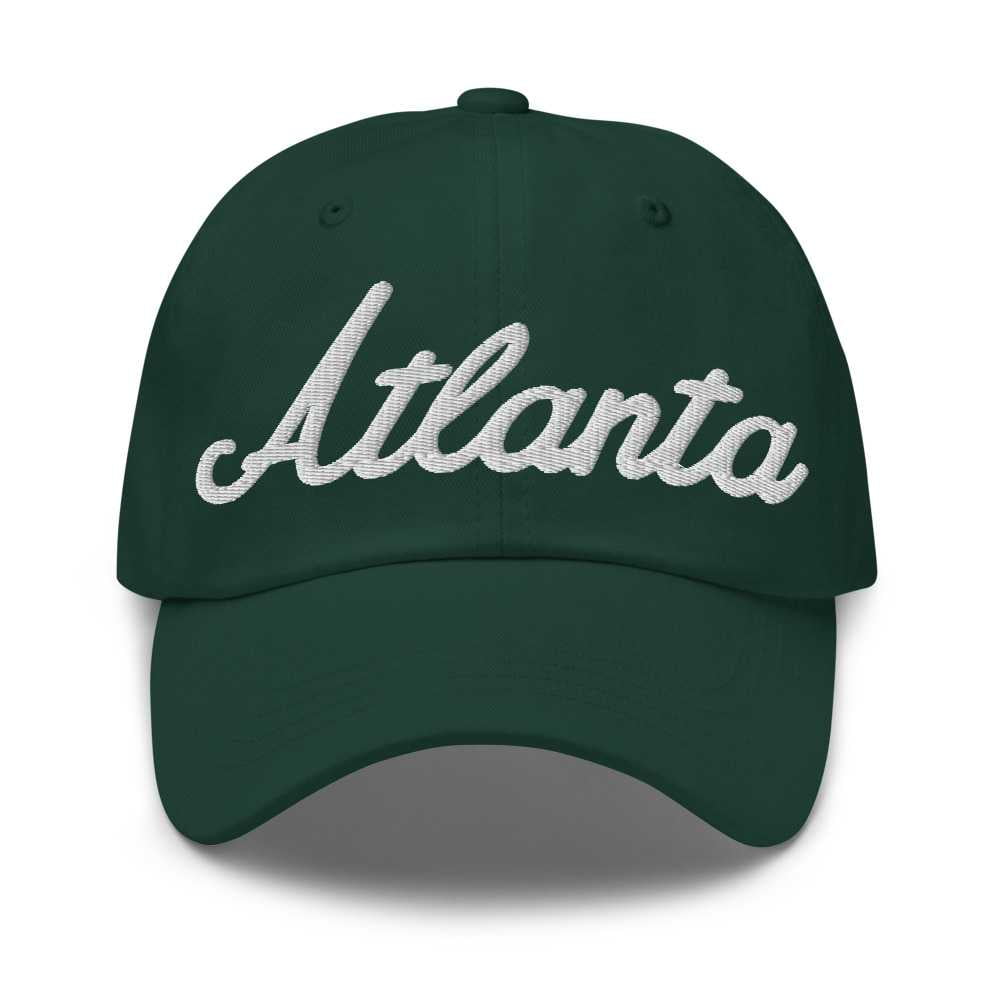 Atlanta Baseball Cap Atlanta Dad Hat Bold Script Georgia GA Hat ...