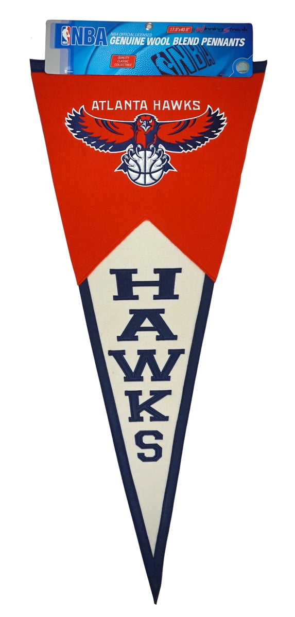 Atlanta Basketball Hawks Classic Logo 17x40 OVERSIZED Vintage Wool Felt ...