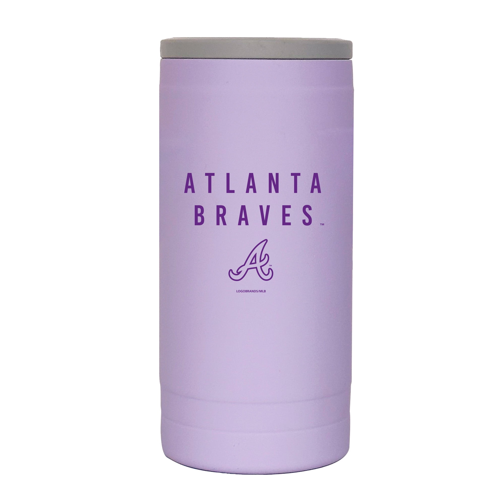 Atlanta Braves 12oz. Lavender Soft Touch Slim Coolie - Walmart.com