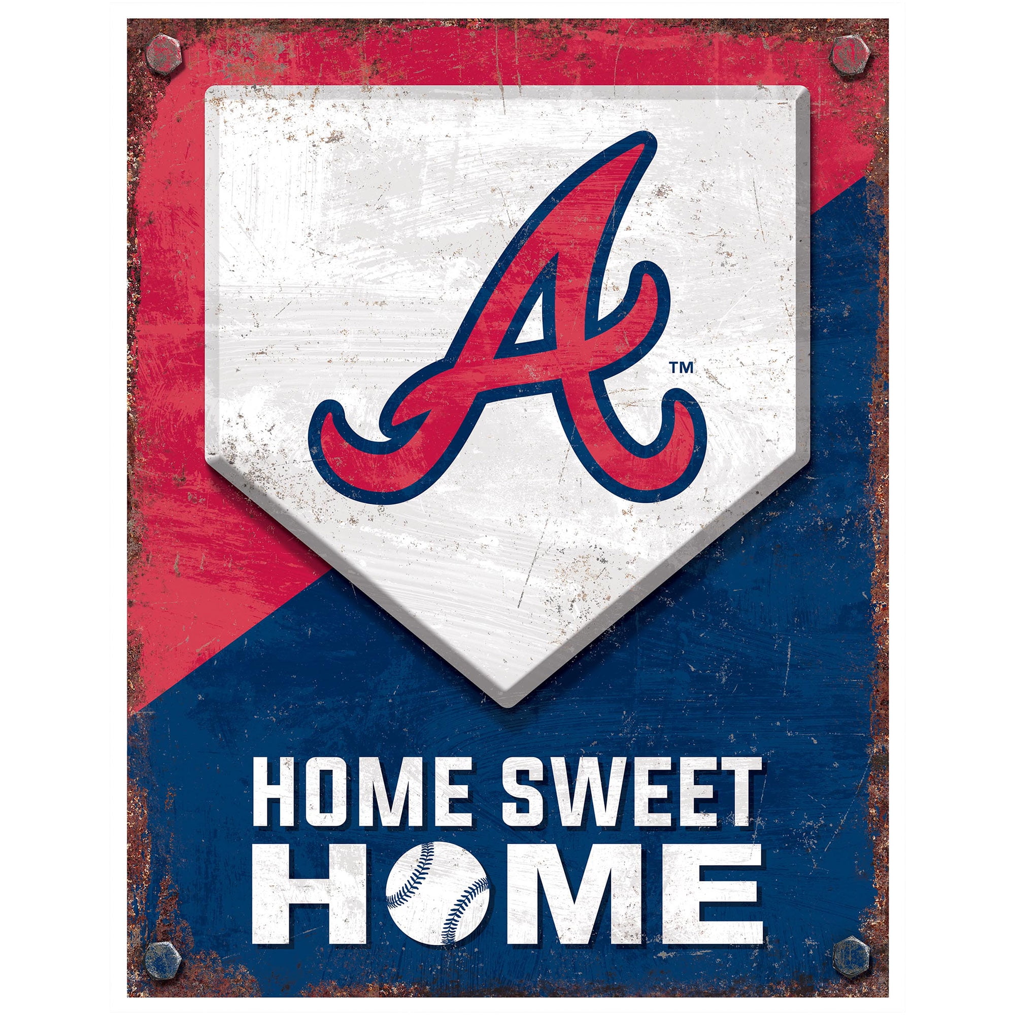 Atlanta Braves 13" x 20" Two-Tone Established Date Metal Sign - Walmart.com