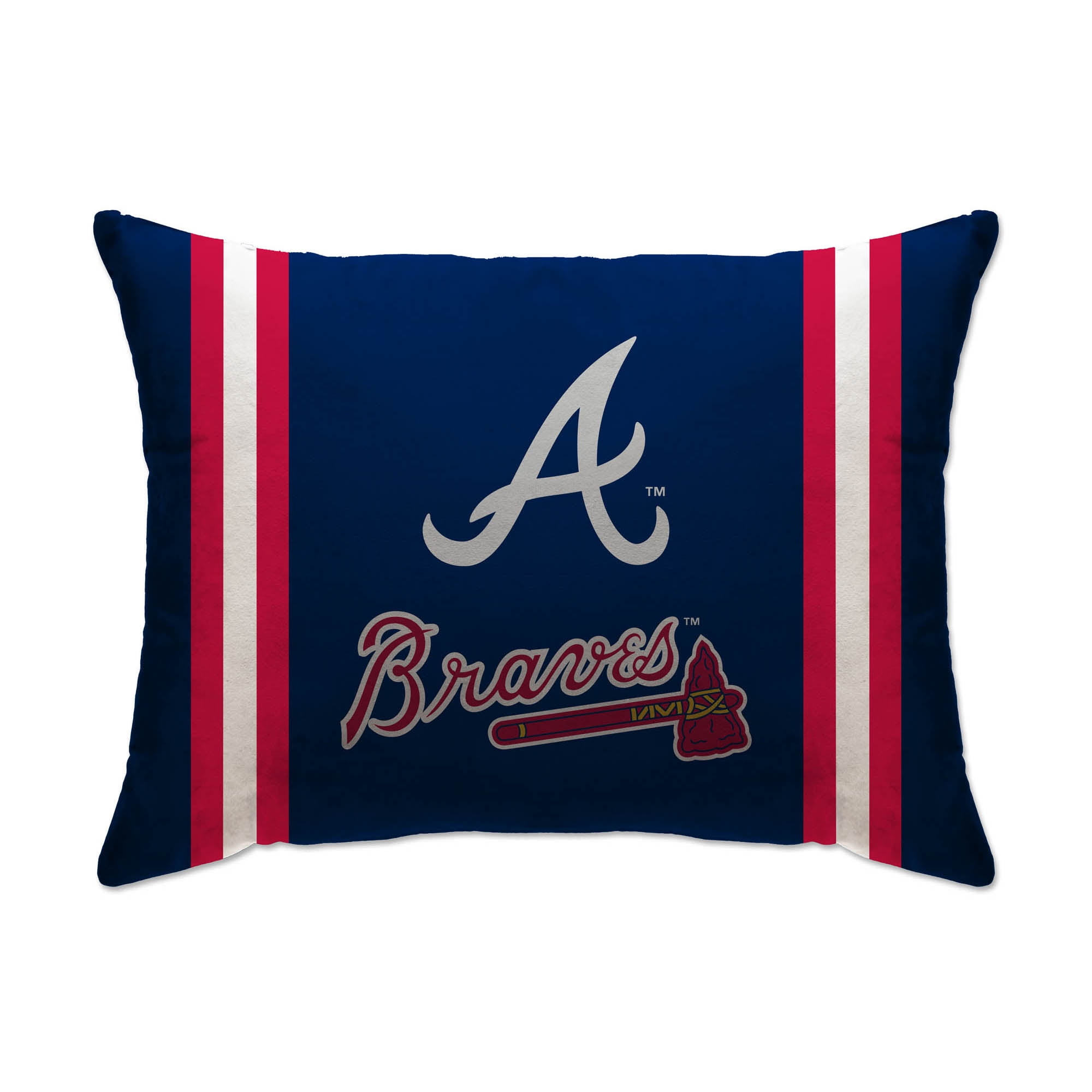Atlanta Braves 20" x 26" Standard Stripe Logo Micro Plush Bed Pillow ...