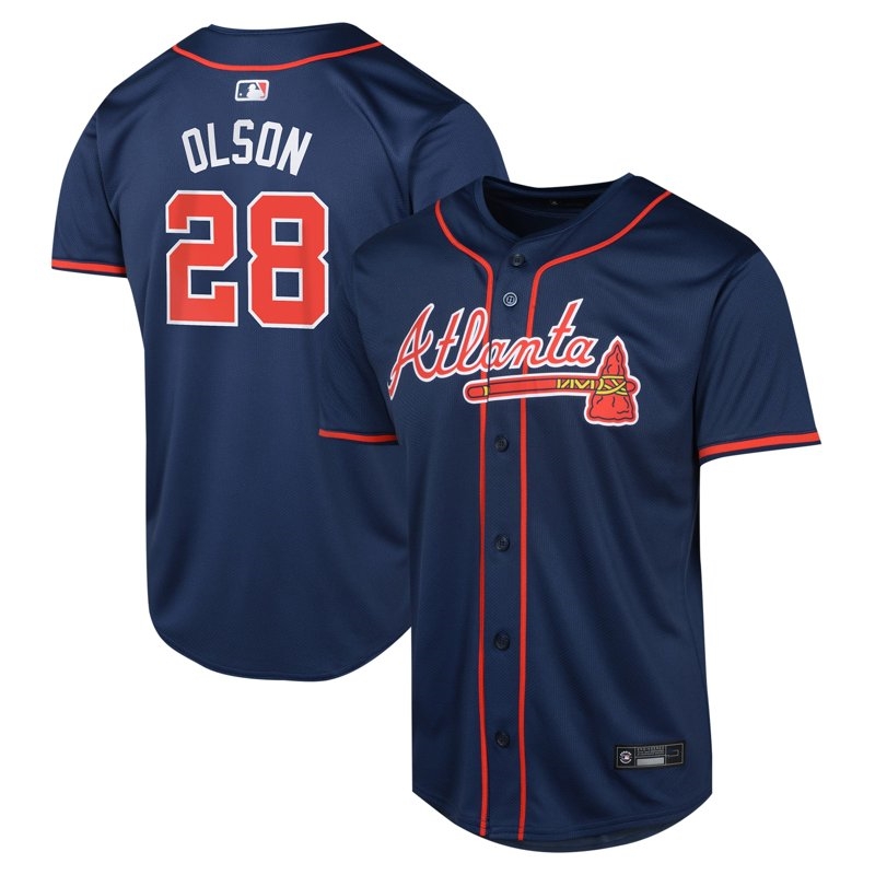 Atlanta_Braves #28 Olson Fans Apparel Baseball Jersey Home Shirt Player ...