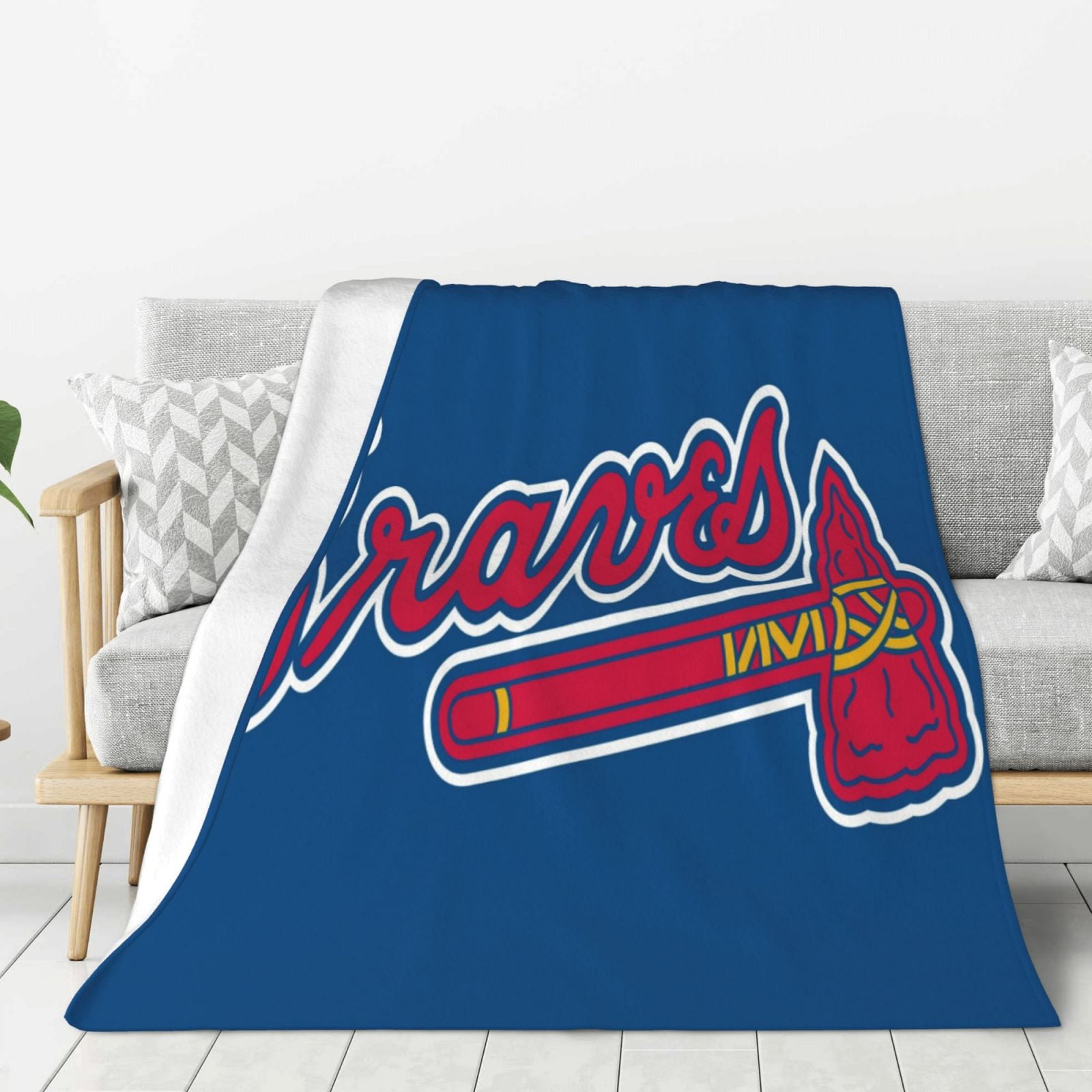 Atlanta-Braves Baseball Sports Throw Blanket 40"X30" Thicken Soft Warm ...