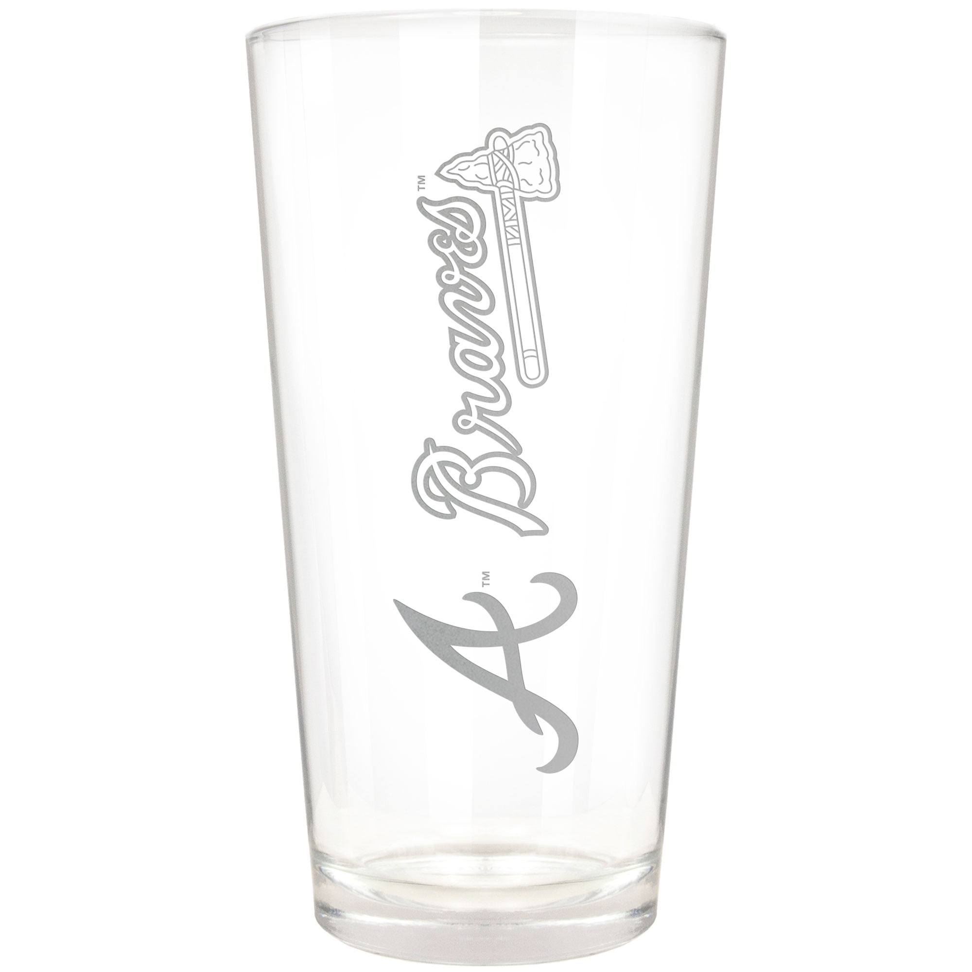 Atlanta Braves Etched 16oz. Vertical Rally Cry Pint Glass - Walmart.com