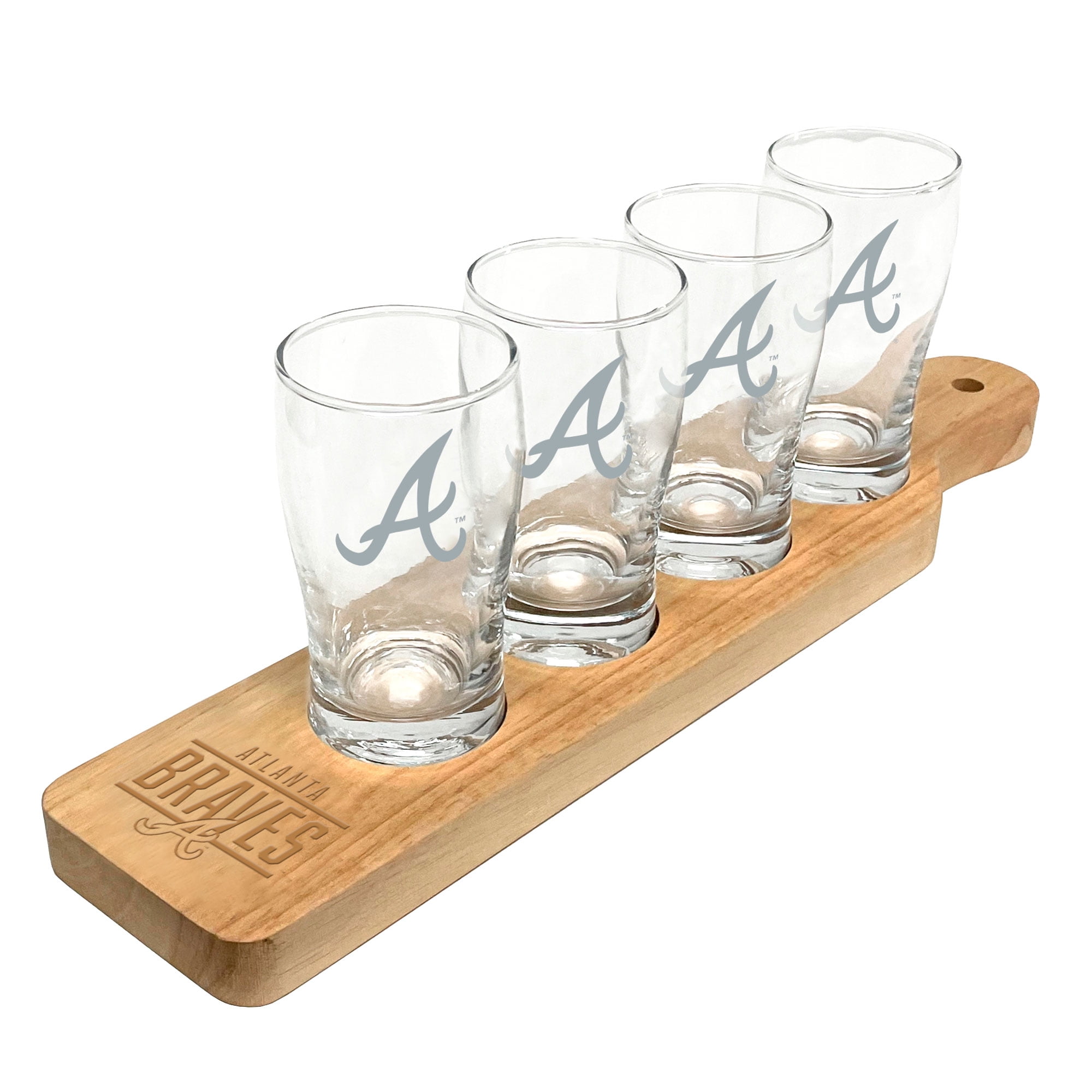 Atlanta Braves Four-Pack Beer Flight Glass Set - Walmart.com