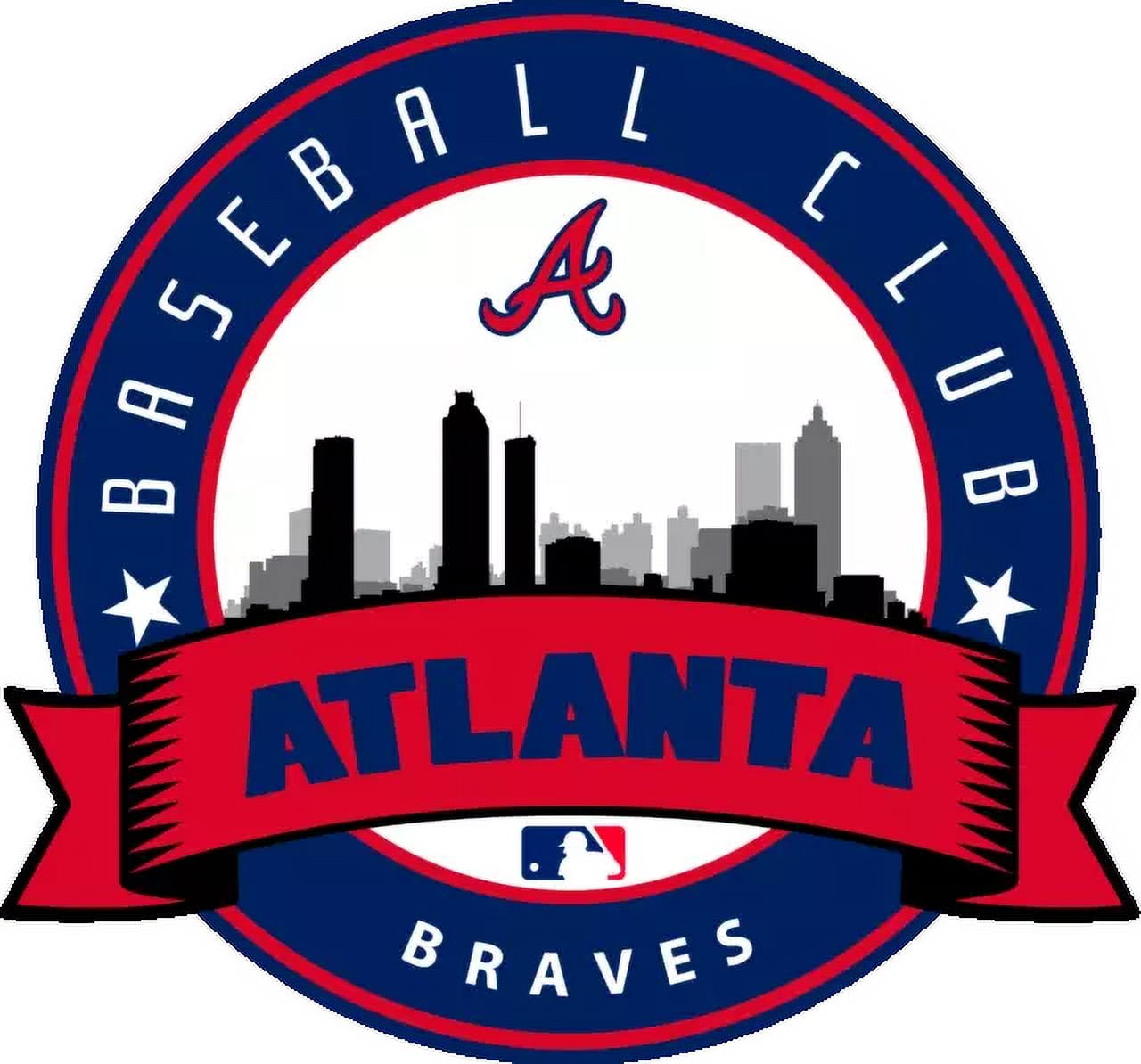 Atlanta Braves Sticker Logo Baseball Laptop Phone Decal Water Bottle ...