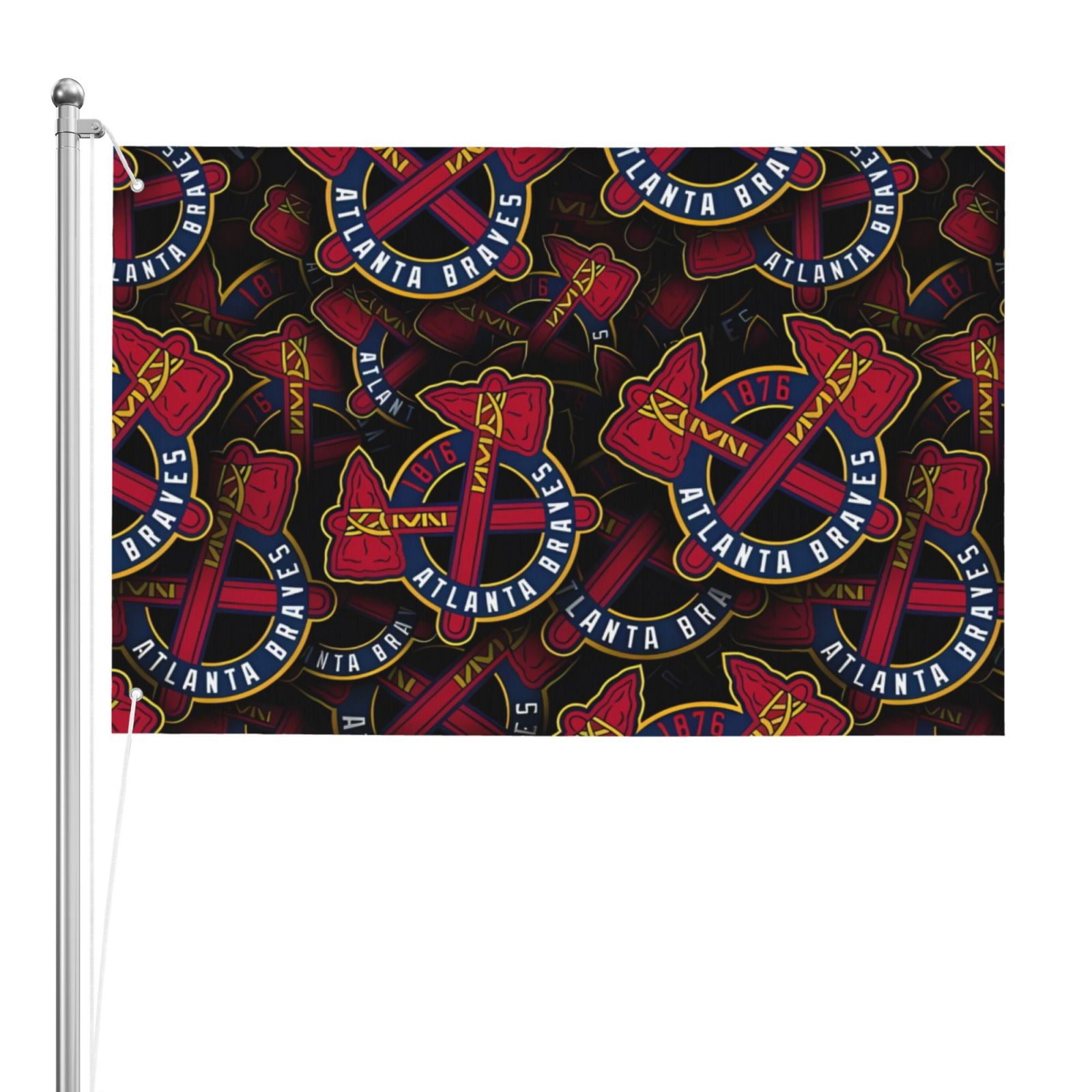 Atlanta-Braves Three Layer personalized Double Sided Flag Football Fans ...