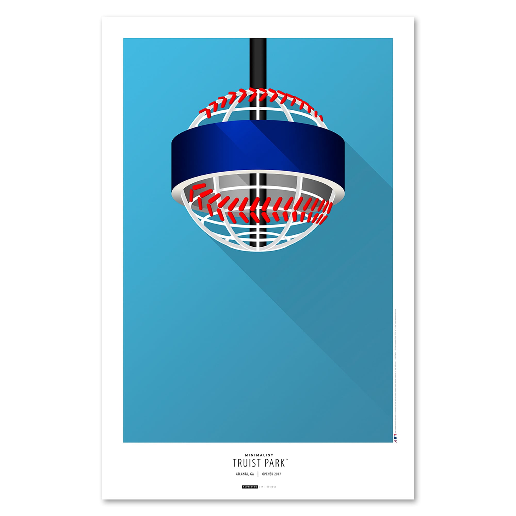 Atlanta Braves Truist Park 11" x 17" Minimalist Art Poster - Walmart.com