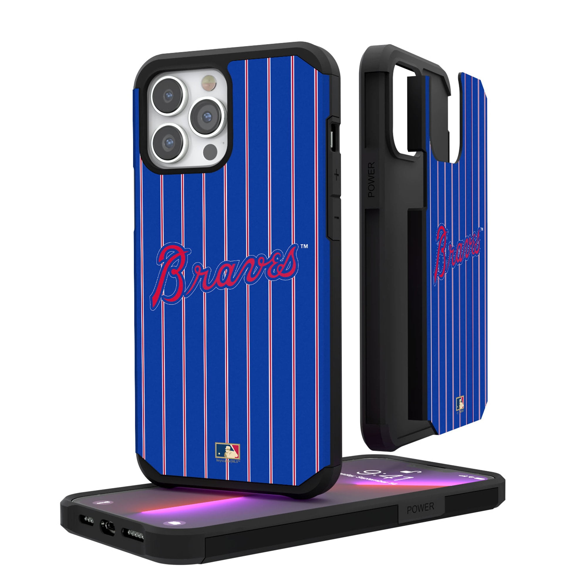 Atlanta Braves Wordmark Logo iPhone Pinstripe Cooperstown Design Rugged ...