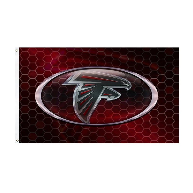 Atlanta_Falcon Flag, Black Red, Gifts for Football Sport Fans Garden ...