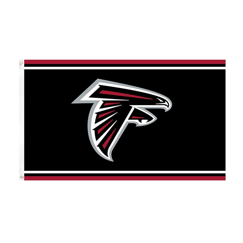 Atlanta_Falcon Flag, Black Red, Gifts for Football Sport Fans Garden ...