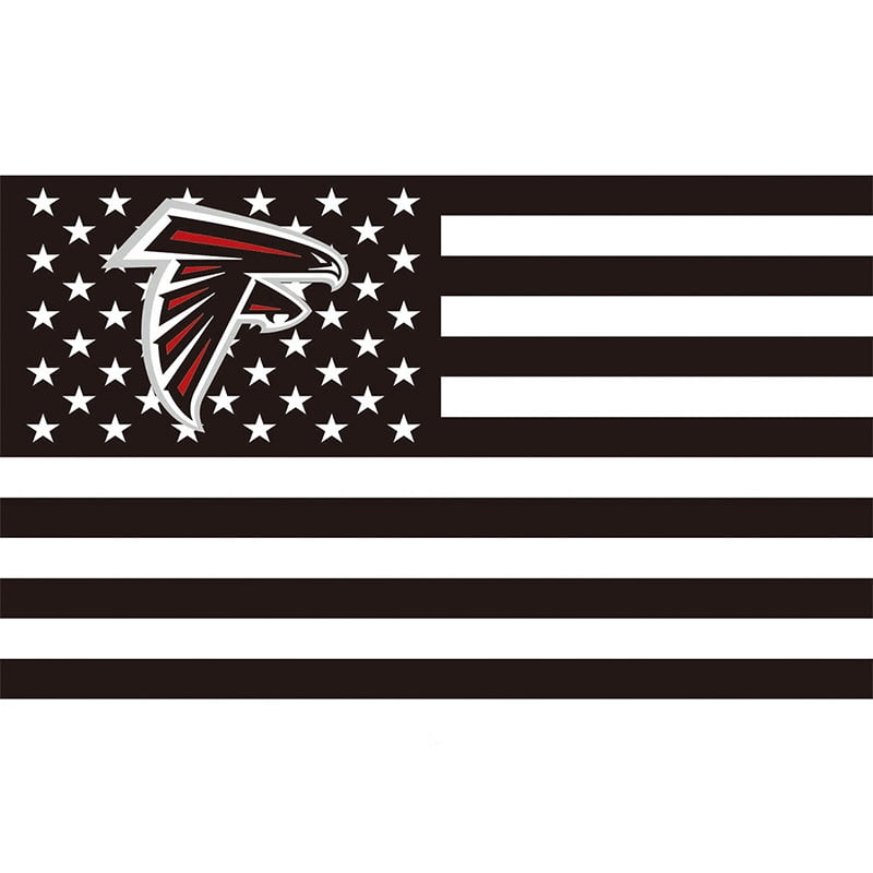 Atlanta_Falcon USA Flag, Black White Star and Stripes, Gifts for ...