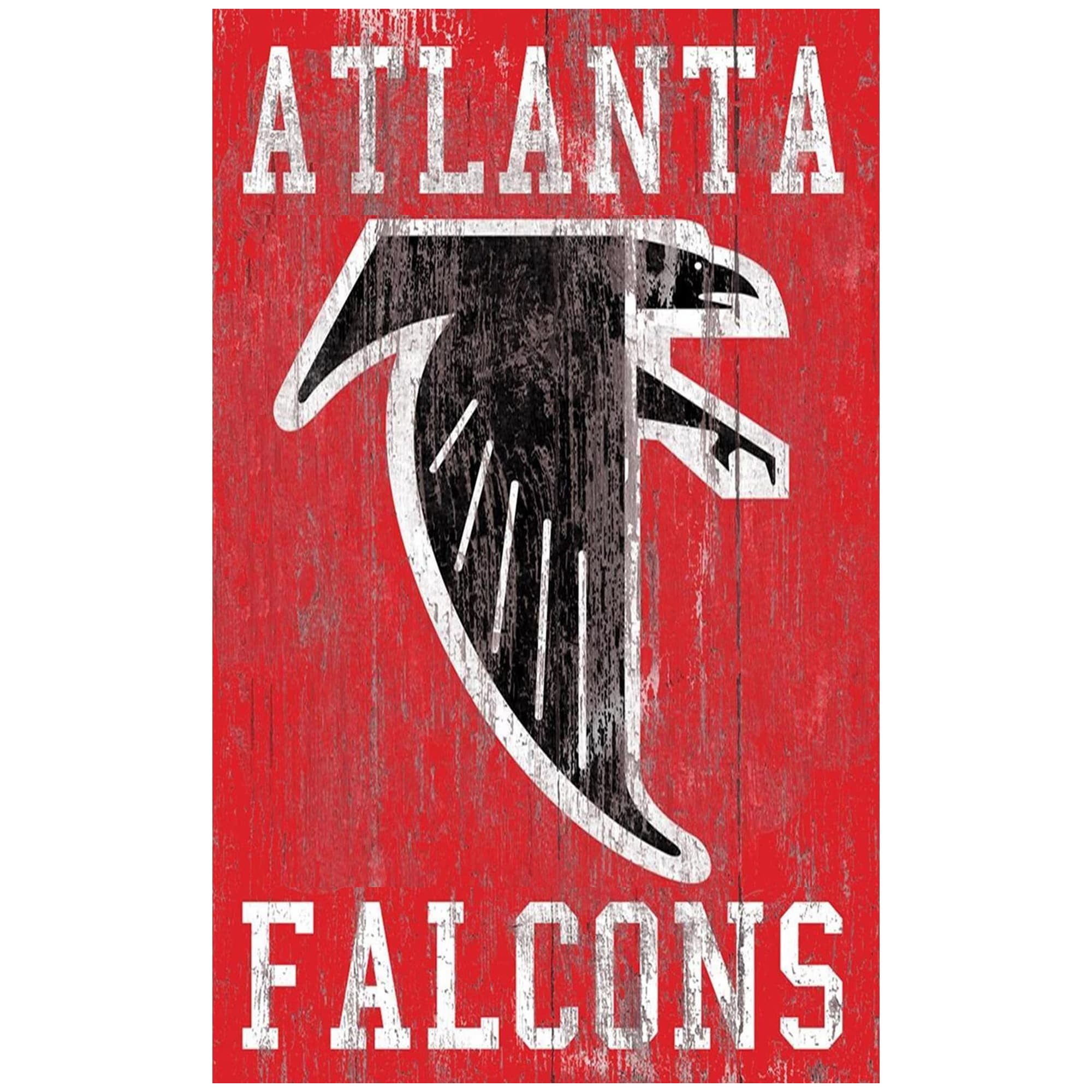 Atlanta Falcons 11'' x 19'' Heritage Distressed Logo Sign - Walmart.com