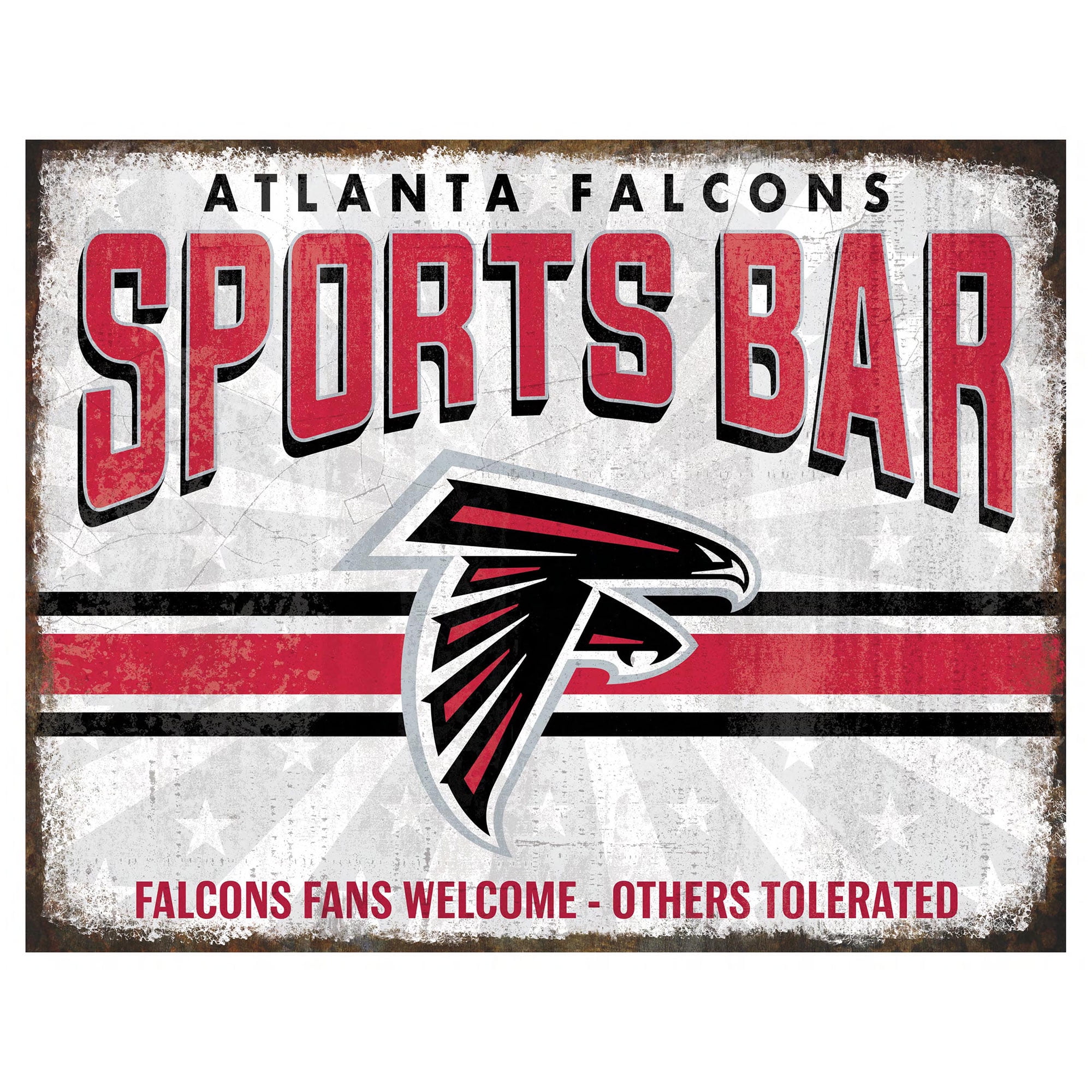 Atlanta Falcons 12" x 8" Sports Bar Metal Sign - Walmart.com