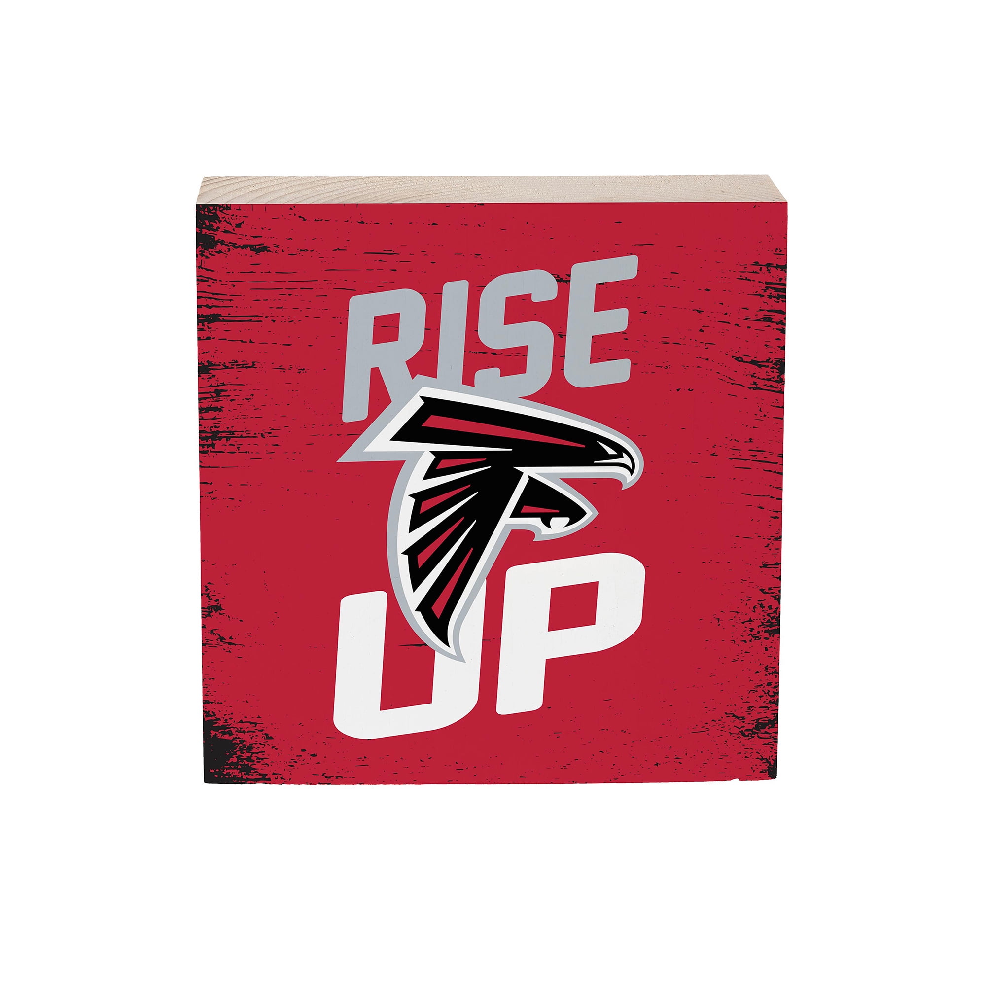 Atlanta Falcons 6" Square Fan Chant Wood Block Shelf Sign - Walmart.com