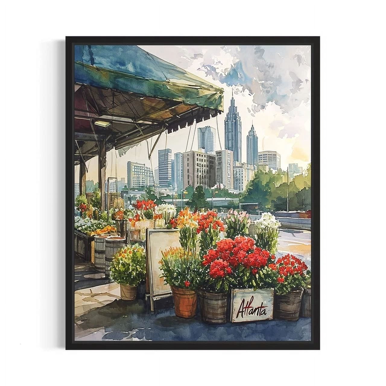 Atlanta Flower Market Background Photo Art Print Poster Wall Art ...